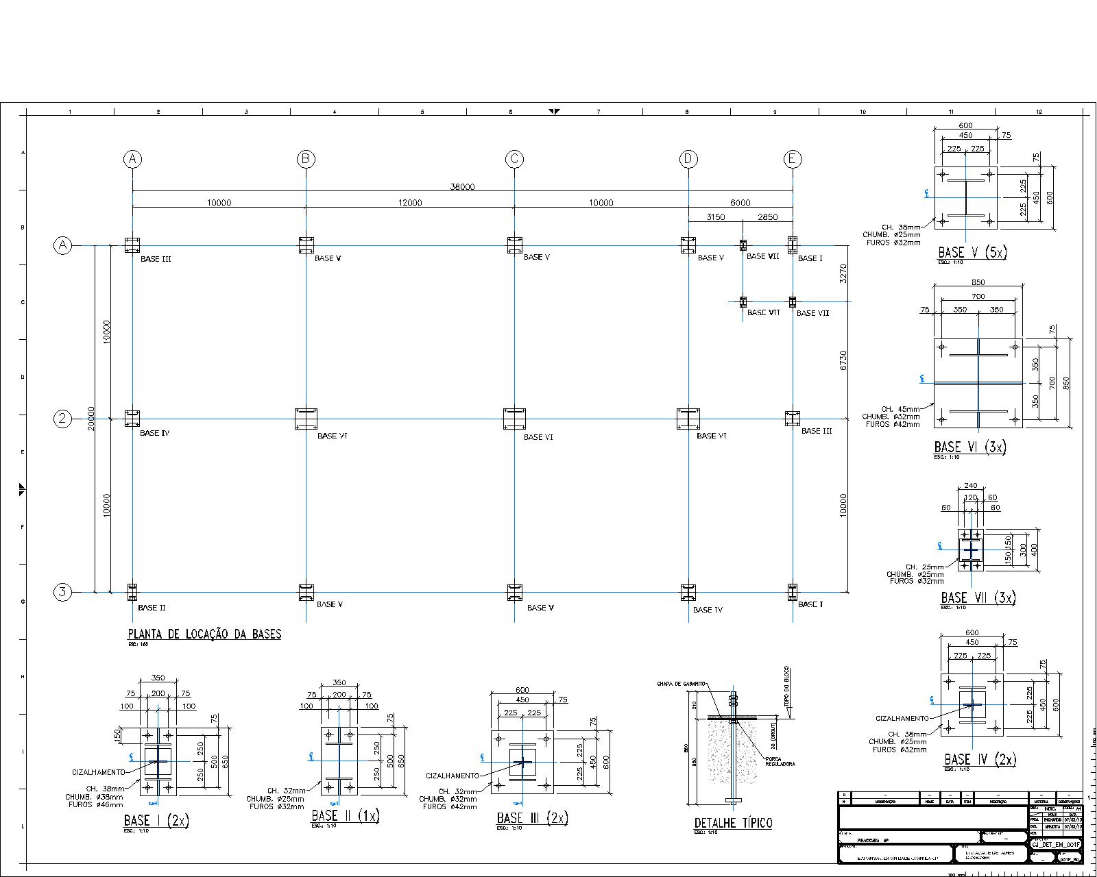 LOCAÇÃO DOS PILARES